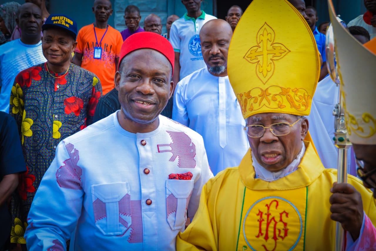 Obi, Soludo, Obiano meet at Cardinal Arinze’s 90th birthday in Onitsha ...